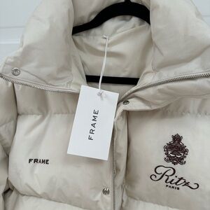 Frame Denim | Jackets & Coats | Frame X Ritz Carlton Cream Cropped ...
